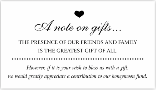 Honeymoon Fund Wording: Tastefully Ask for Money Instead of Gifts in ...